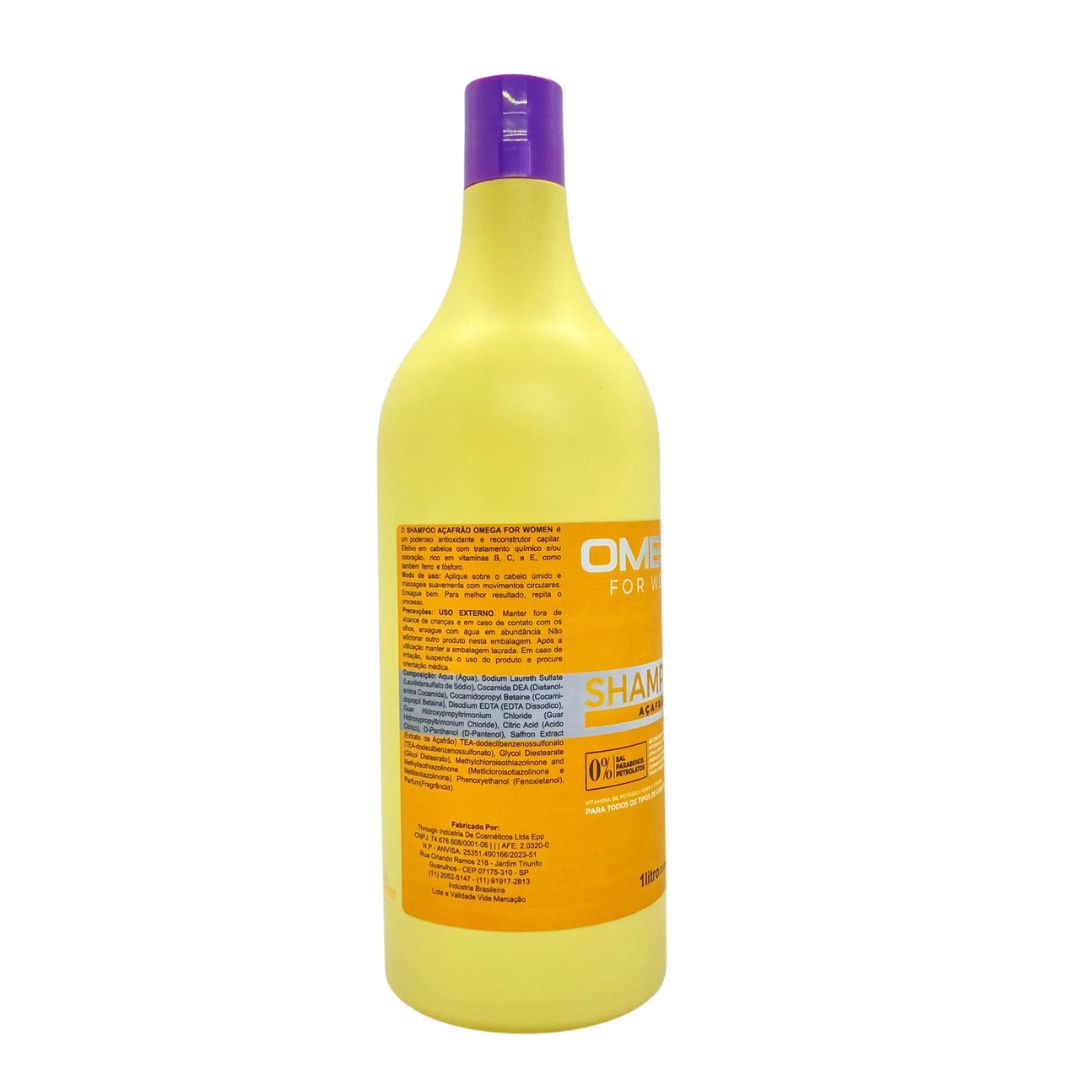 Shampoo Açafrão 1L Omega Hair - Camelô da Beleza