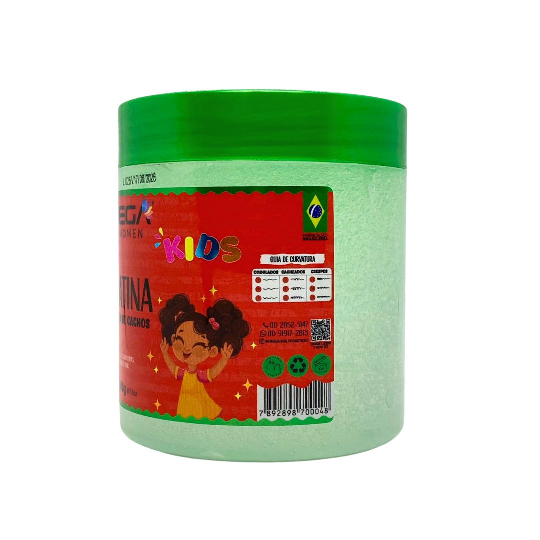 Gelatina Finalizadora Kids Morango 500g Omega Hair - Camelô da Beleza