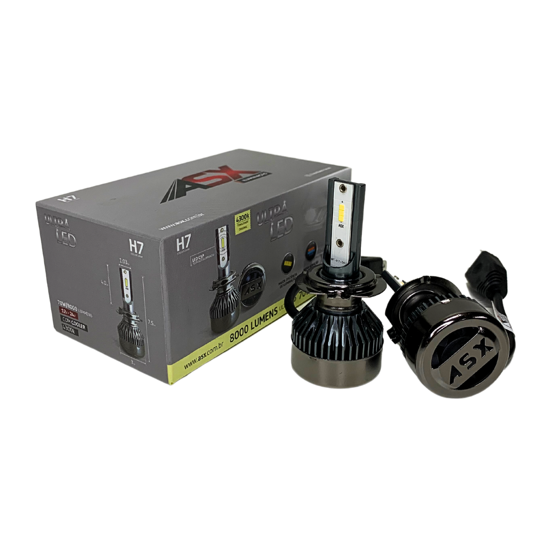 ULTRA LED ASX H7 4300K 70W - 8.000 LUMENS - BIVOLT - Fiorelli's Peças e ...