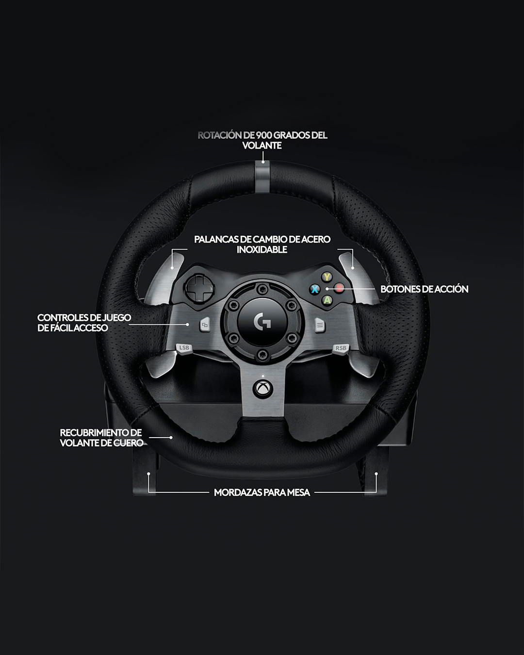 Volante Logitech Driving Force G920 - Para Xbox One/Pc - Mais Store