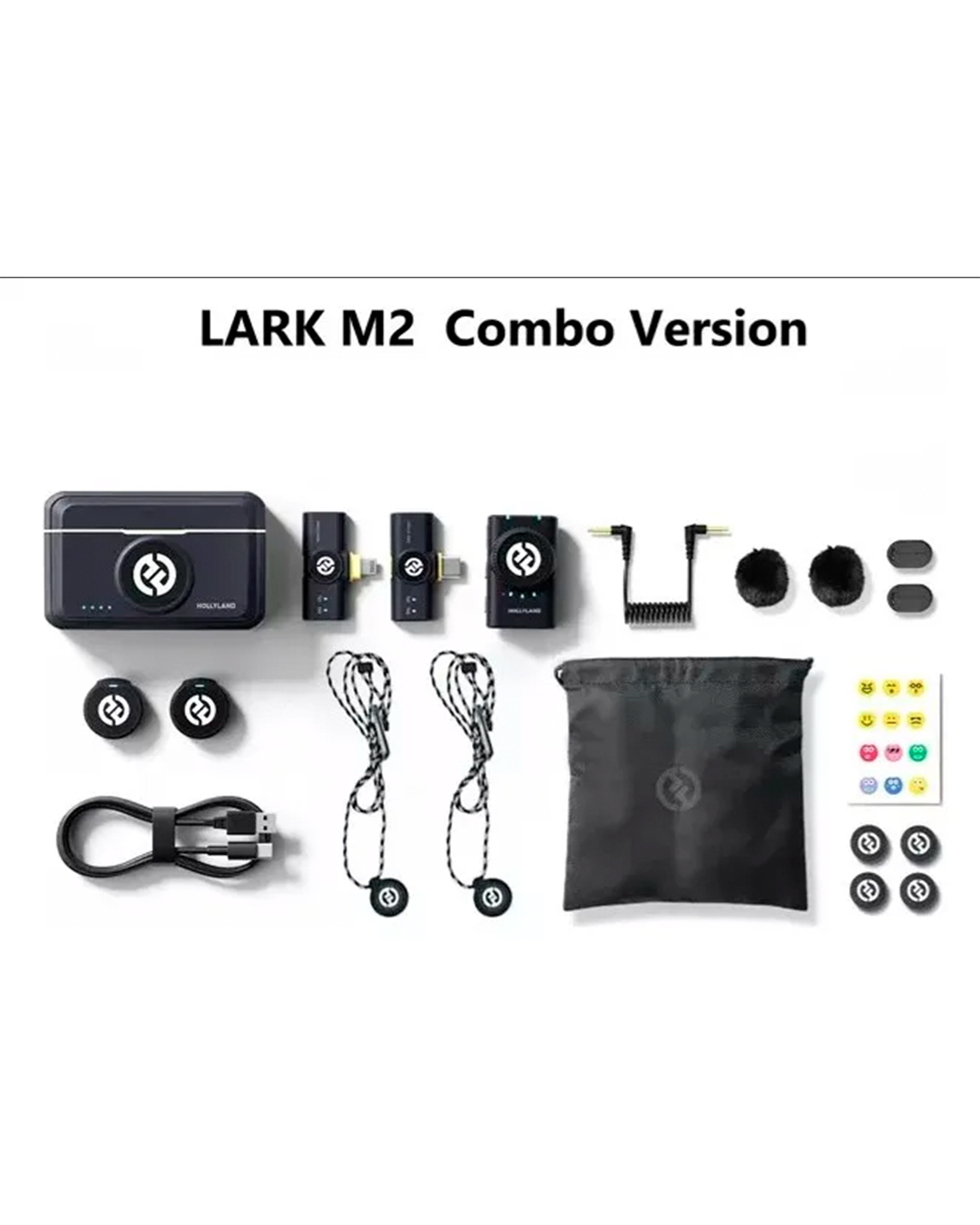 Microfone Hollyland Lark M2 Lightning / Tipo C (Combo) - Mais Store