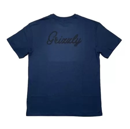 Camiseta Grizzly Back Script Logo Navy - Store Pesadao