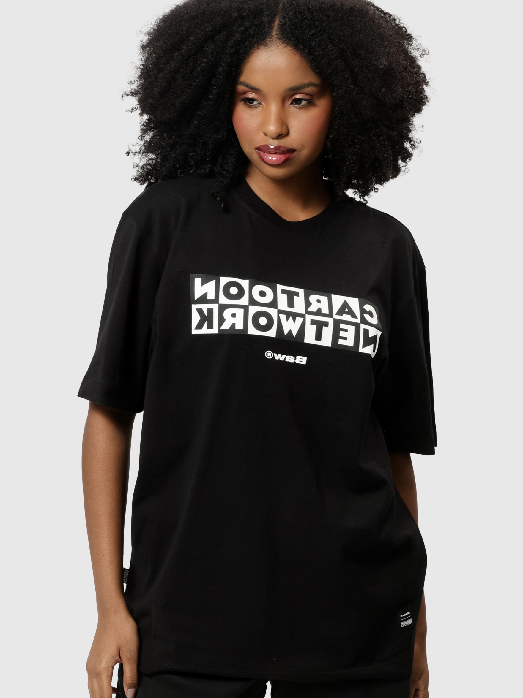 Camiseta BAW X CARTOON Regular Crew Black - Store Pesadao