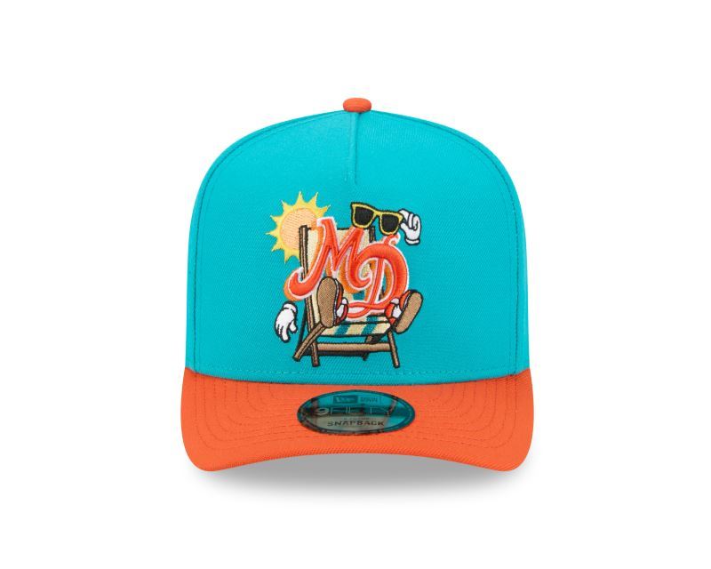 Boné New Era 9FITY NFL Miami Dolphins Cartoon A-Frame Acqua - Store Pesadao