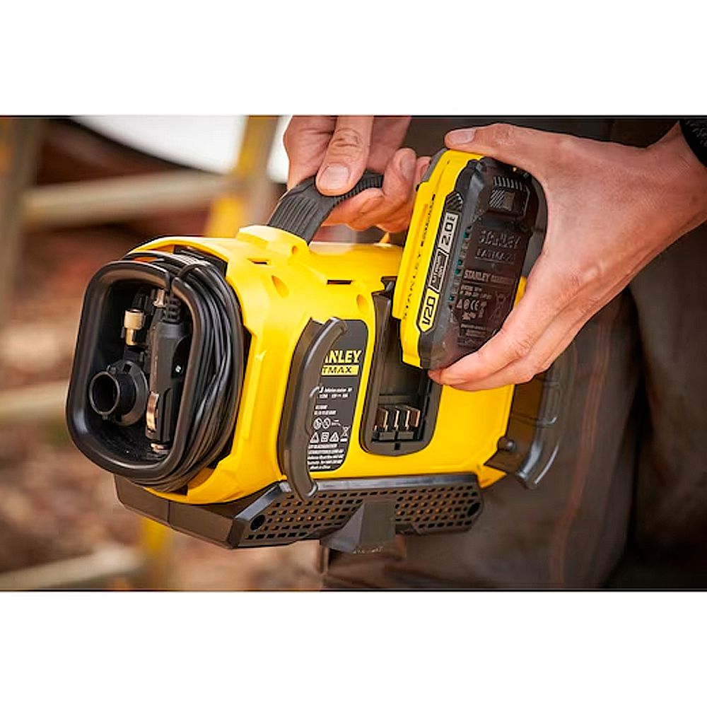 Inflador de ar Elétrico 12v e a Bateria 20v Max Stanley - Fullstock