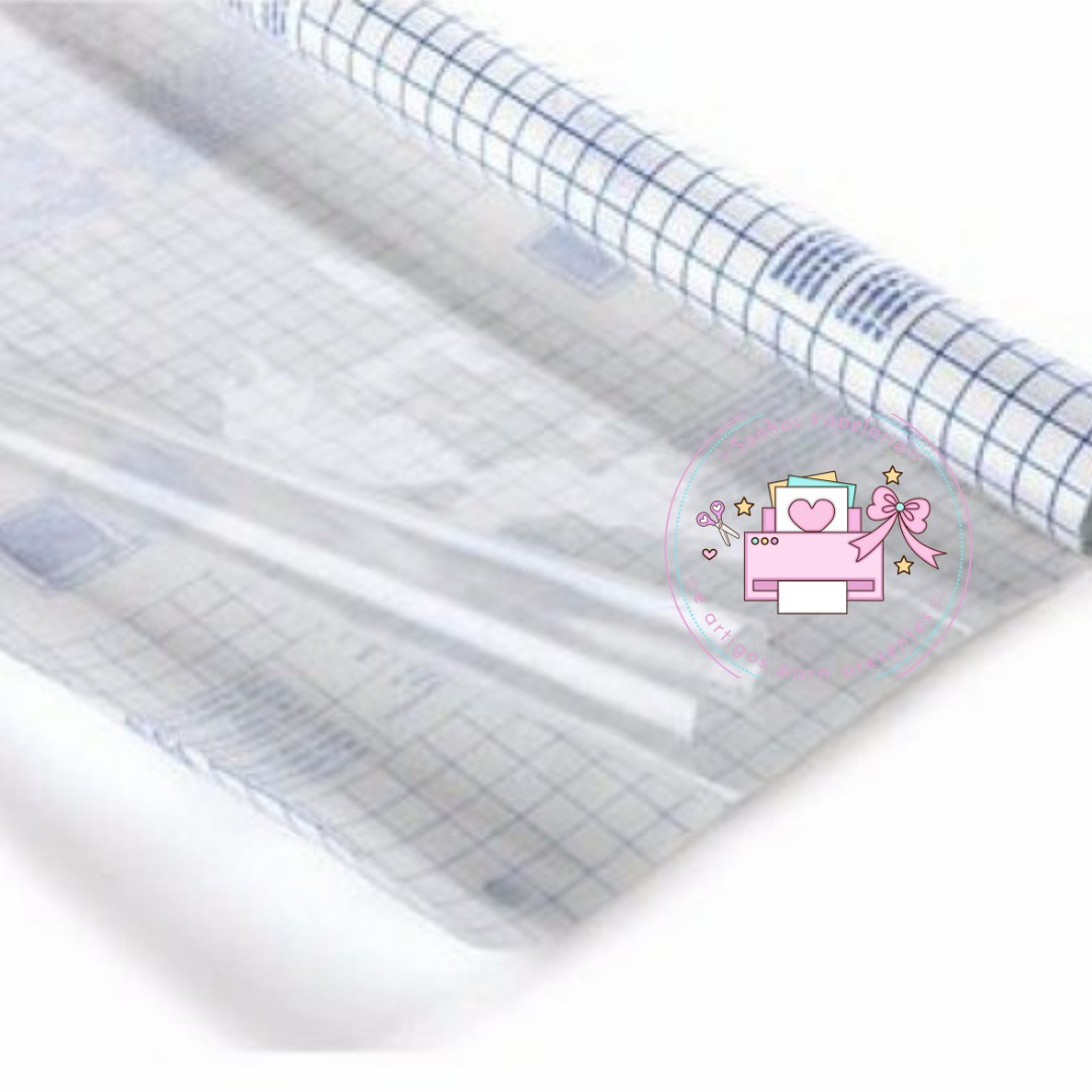 Papel Contact Adesivo Transparente - (Metro) - Sonhos Papelaria