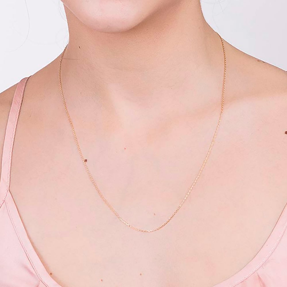 Colar Feminino Rommanel Fio Cadeado Corrente 50cm 531639 - Isa Rommanel ...