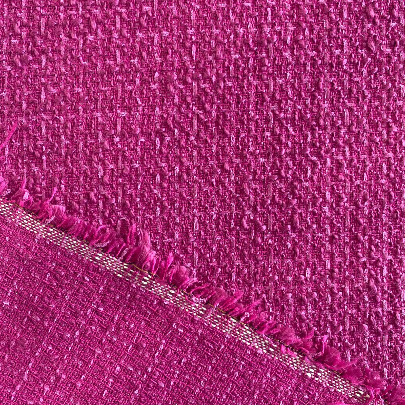 TECIDO TWEED SINGLE TONE (ROSA) - Ponto dos Tecidos