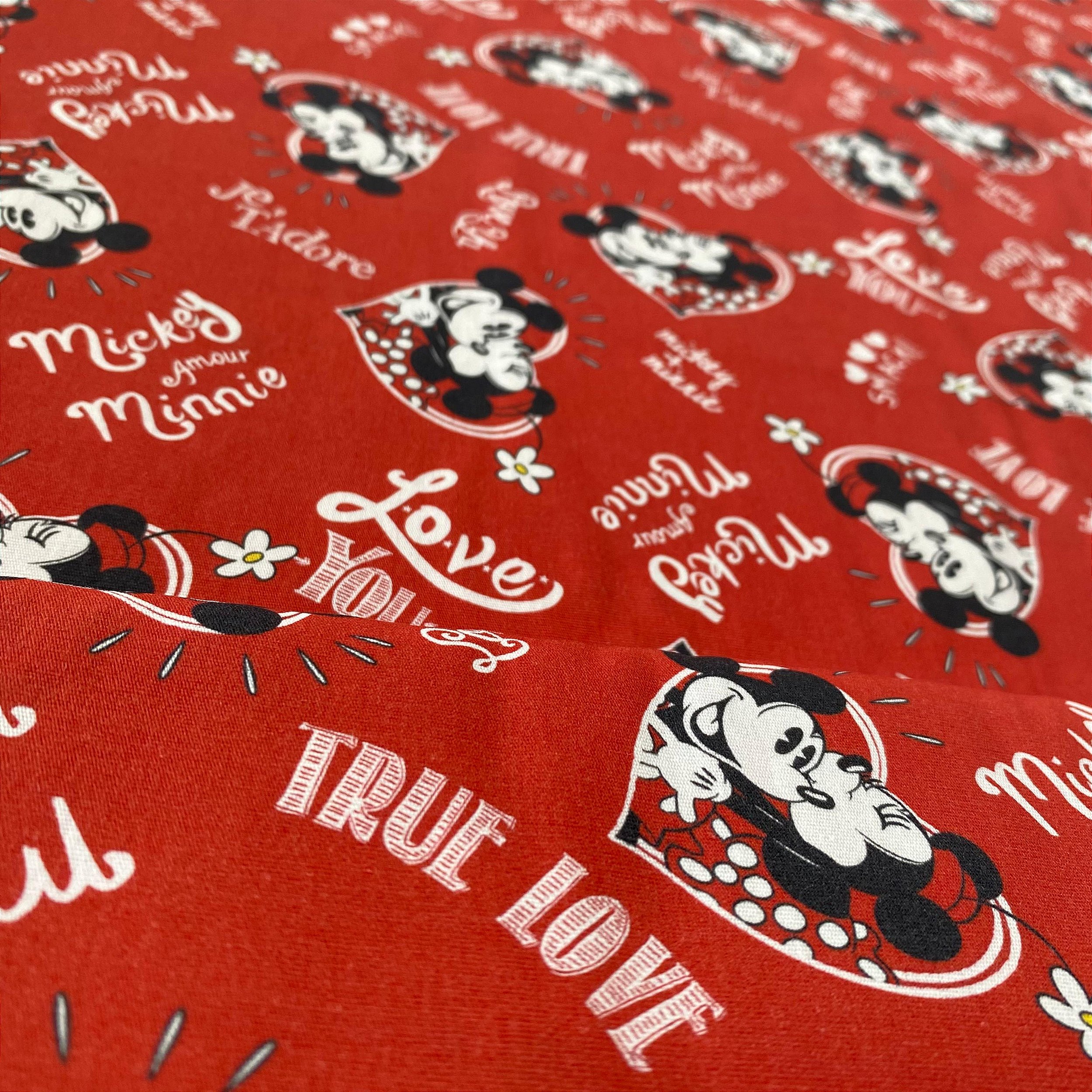 TRICOLINE DOHLER DIGITAL ESTAMPADO (MICKEY E MINNIE FUNDO VERMELHO ...