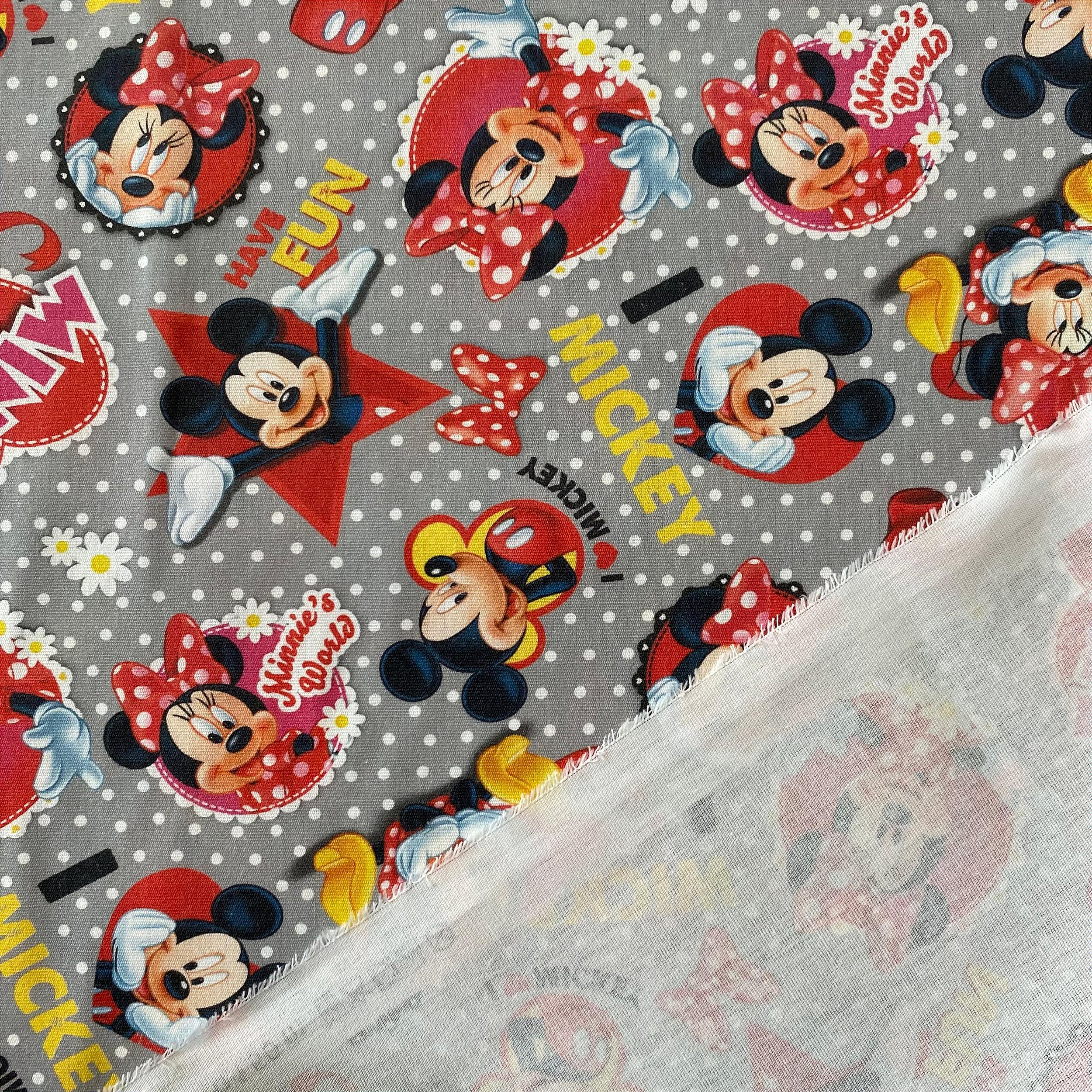 TRICOLINE DOHLER DIGITAL ESTAMPADO (MICKEY E MINNIE FUNDO CINZA ...