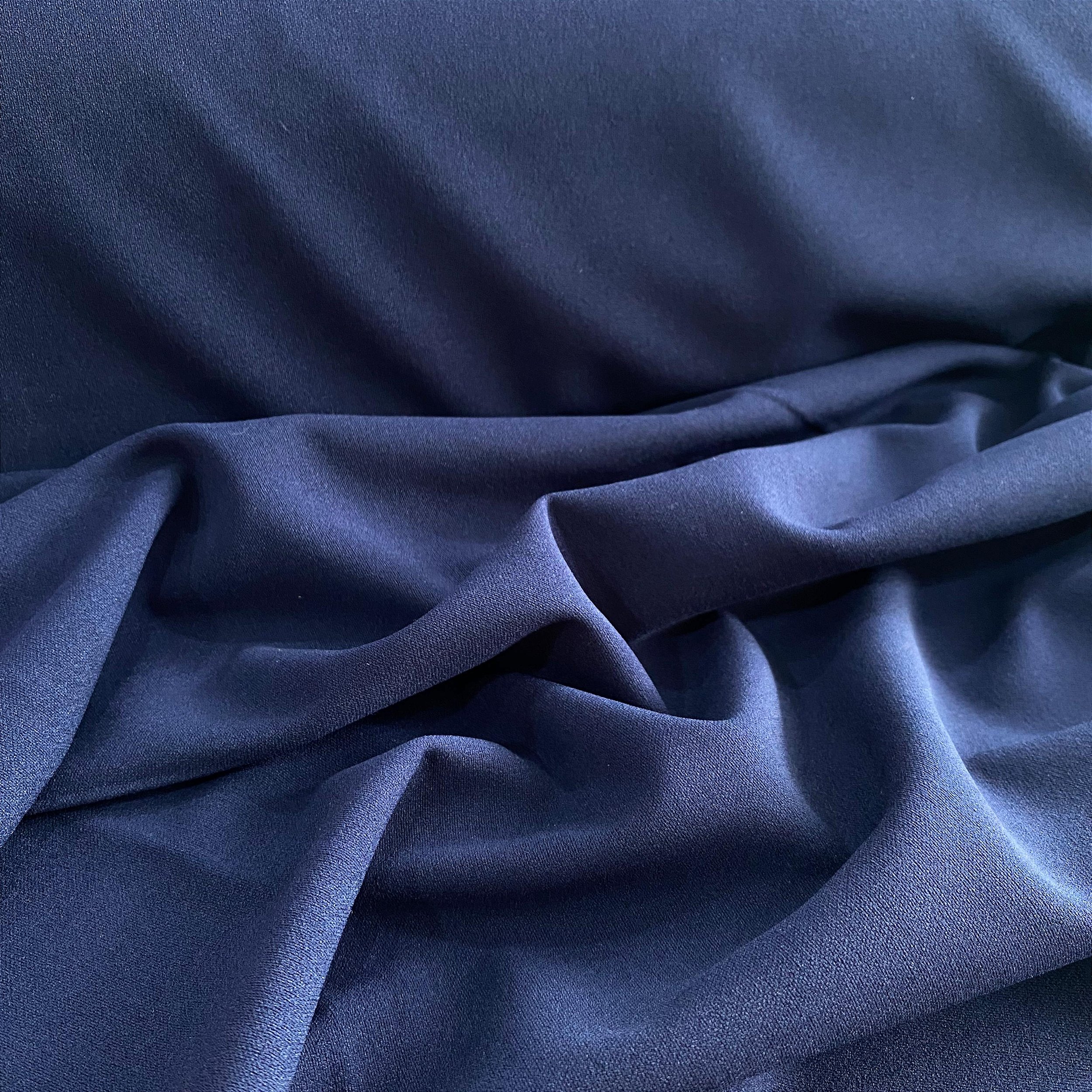 CREPE MALHA SCUBA TINTO (AZUL MARINHO) - Ponto dos Tecidos