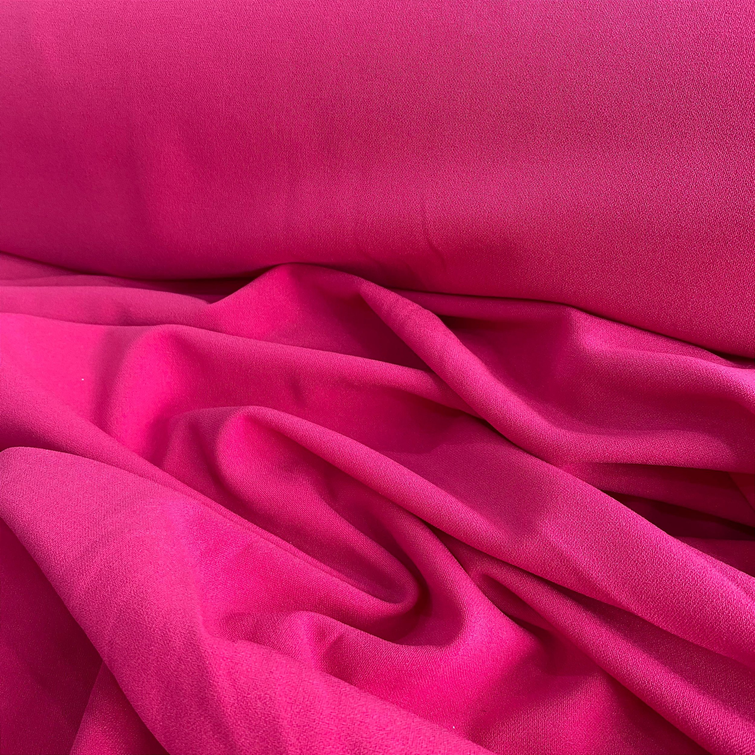 CREPE MALHA SCUBA TINTO (ROSA PINK) - Ponto dos Tecidos