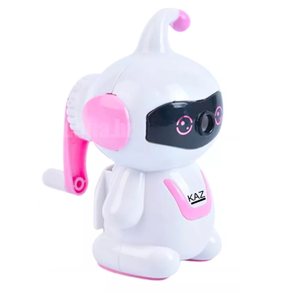 Apontador De Mesa com Manivela Manual Robô Cyber Rosa Kaz - Tebel ...