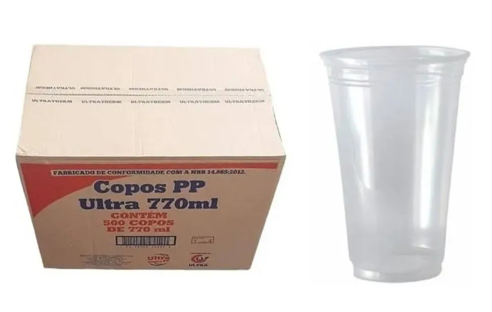 Copo 770ml 20x25 Transparente PP Ultra 500 unidades - Tebel Suprimentos: Sua Papelaria Online ...