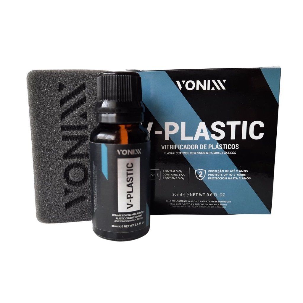 V-Plastic Vitrificador de Plásticos 20ml Vonixx - Cris Car Care - Produtos Estética Automotiva