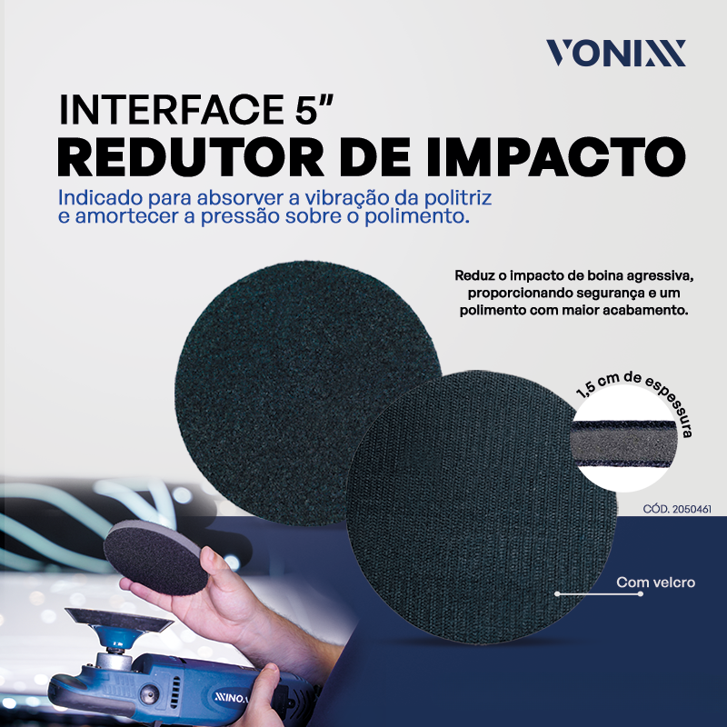 Redutor de Impacto Interface 5" Vonixx - Cris Car Care - Produtos Estética Automotiva