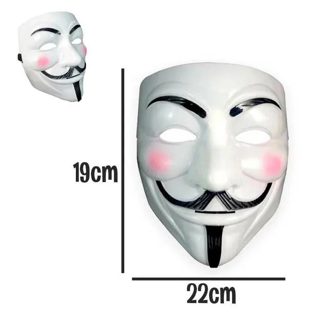 Máscara Anonymous Filme V de Vingança Cosplay Hacker Vendetta Guy ...
