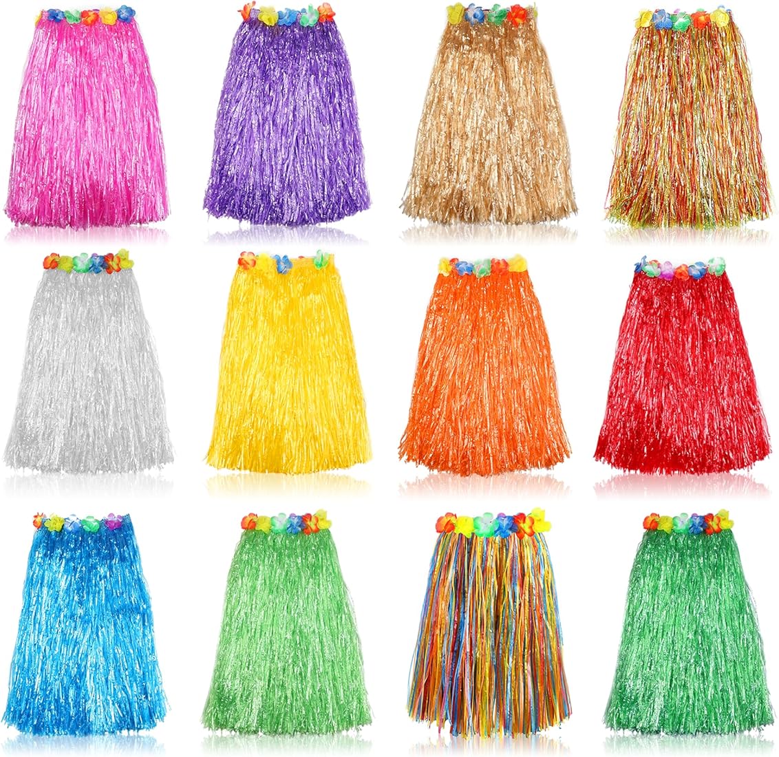 Saia Havaiana 80cm com Flores Fantasia Carnaval Luau Festa Tropical ...