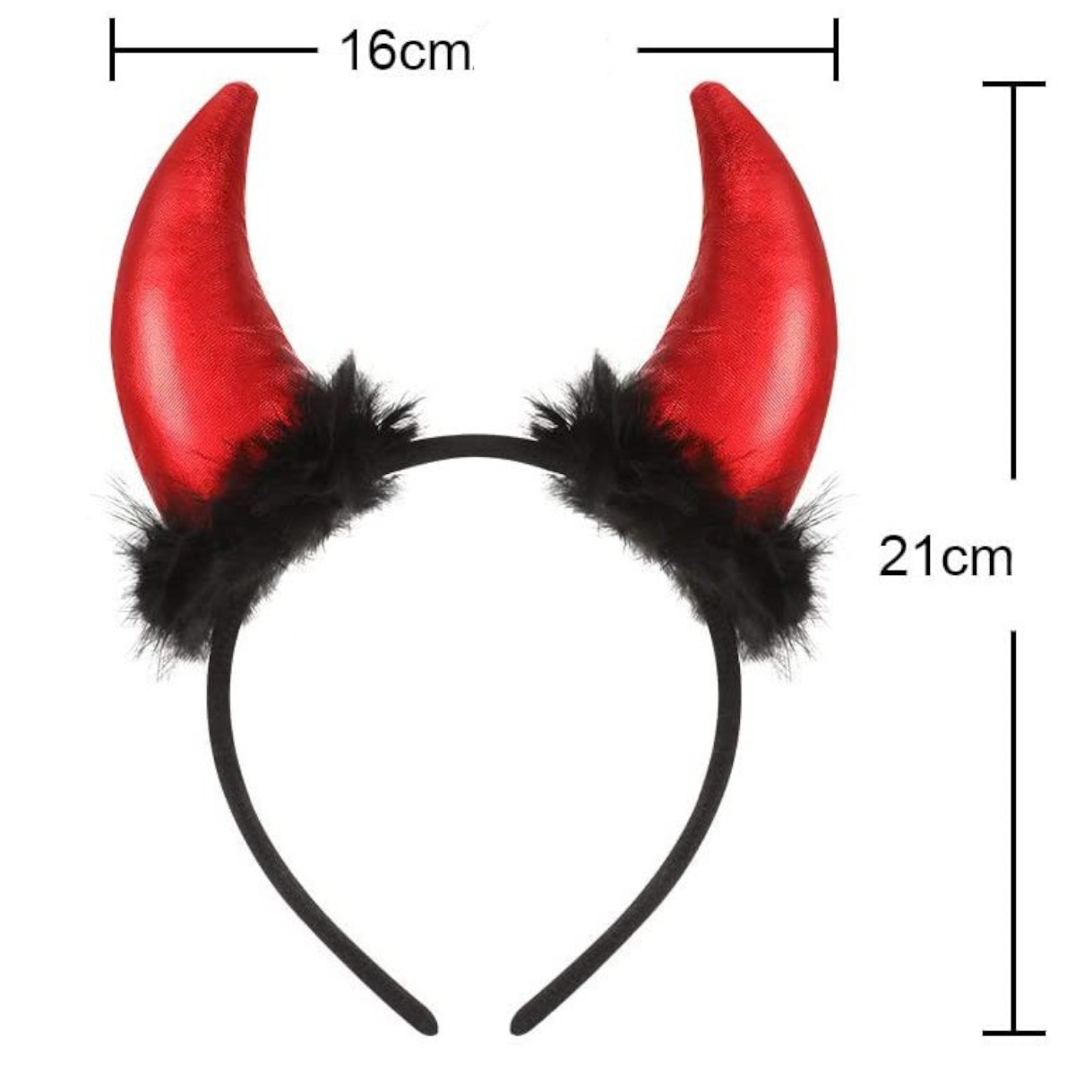 Tiara Diabinha Luxo Chifre Diabo Acessório Fantasia Capeta Festa ...