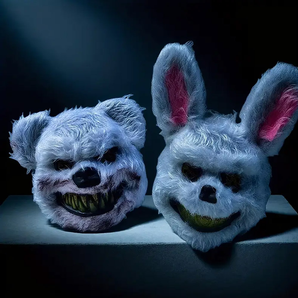 Máscara deTerror Bicho Pelúcia Macabro Urso Assassino Coelho do Mal ...