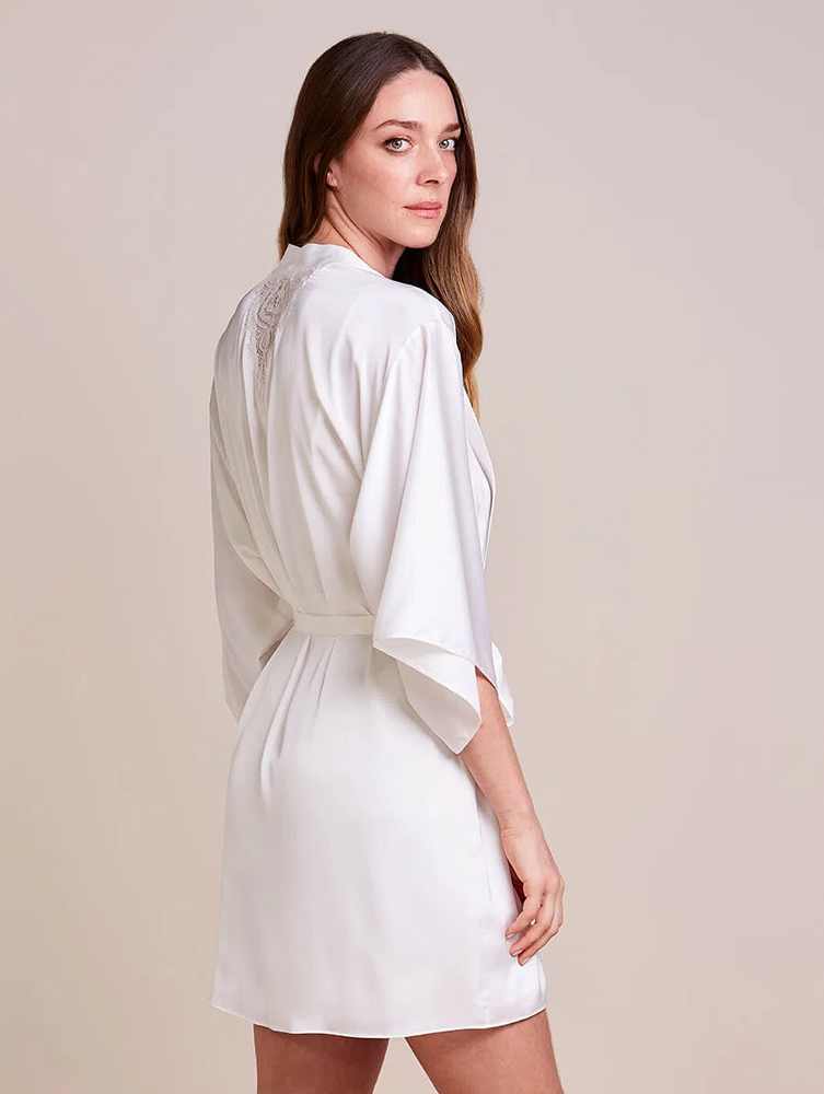 ROBE DE CETIM COM RENDA CELESTIAL - Voga Lingerie