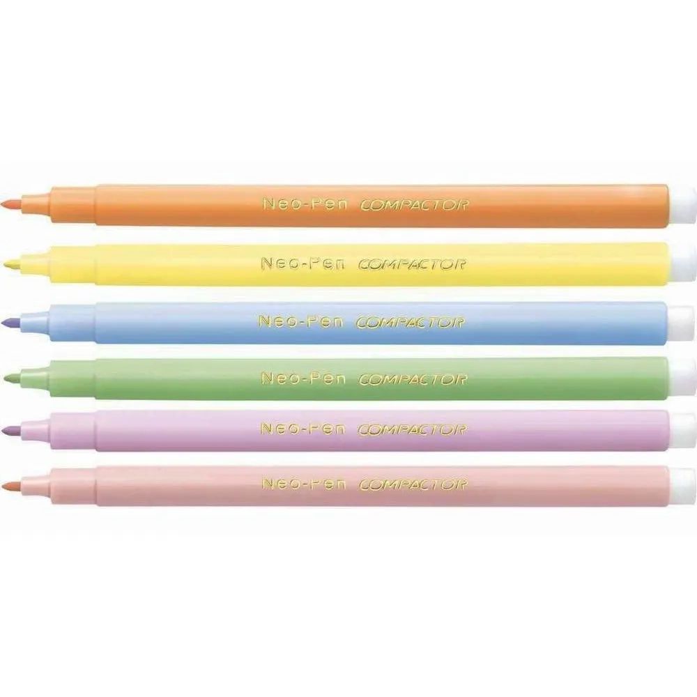 HIDROGRAFICA NEO PEN GIGANTE C/6 CORES PASTEIS - EB Papelaria