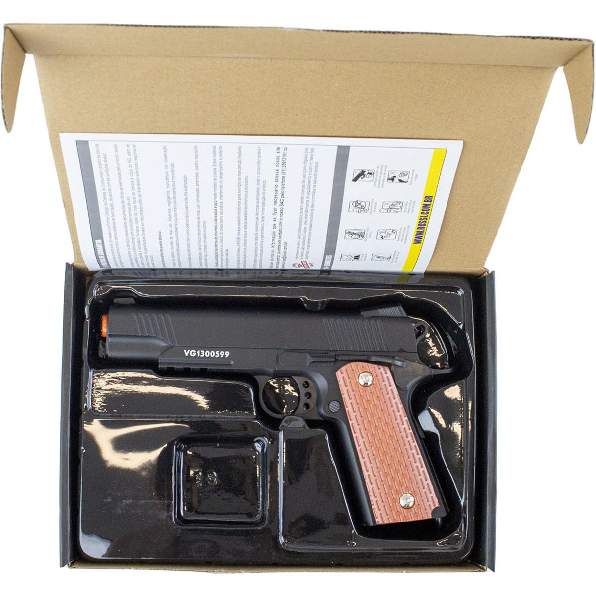 Pistola de Airsoft VG 1911 V13 Full Metal Spring 6mm - Rossi - Silvius ...