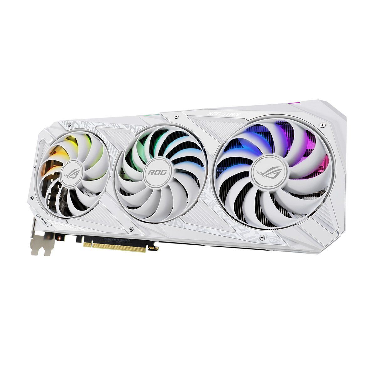 Placa de Vídeo Asus ROG Strix GeForce RTX 3080 V2 LHR White Edition 10GB GDDR6X 320-bit - ROG ...