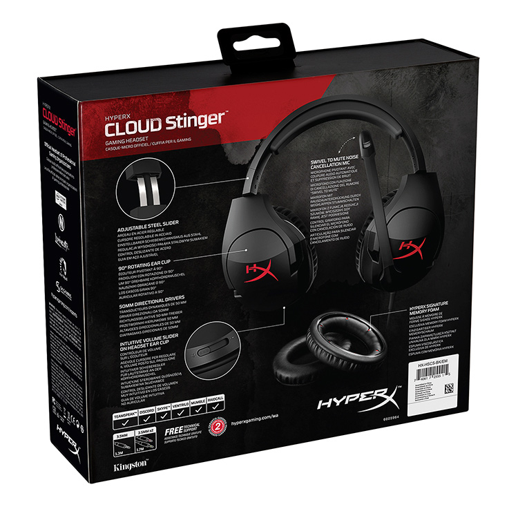 Headset Gamer HyperX Cloud Stinger - HX-HSCS-BK/NA - GK Infostore ...