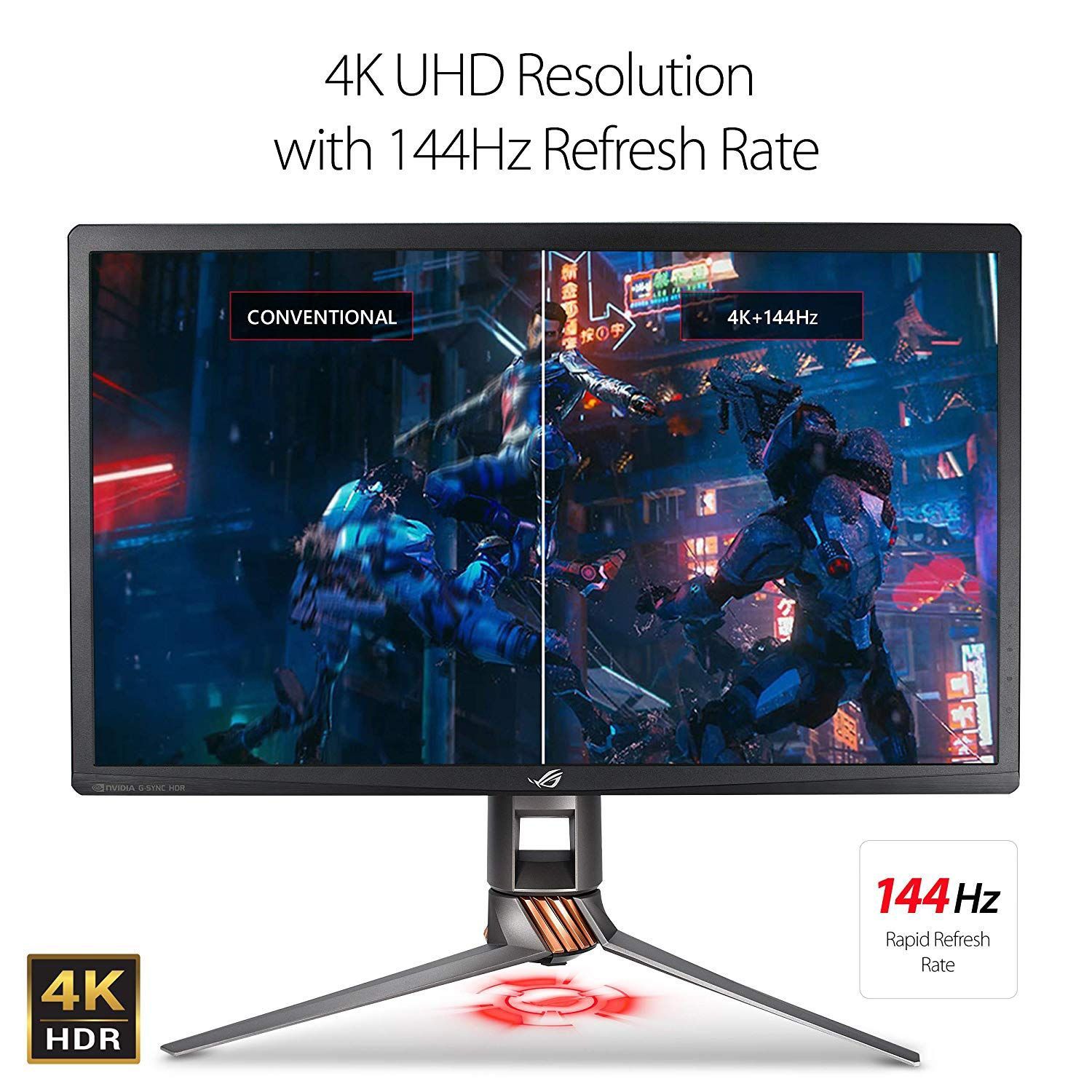 Monitor Gamer Asus ROG Swift PG27UQ 27 4K IPS UHD 144Hz HDR G-Sync ...