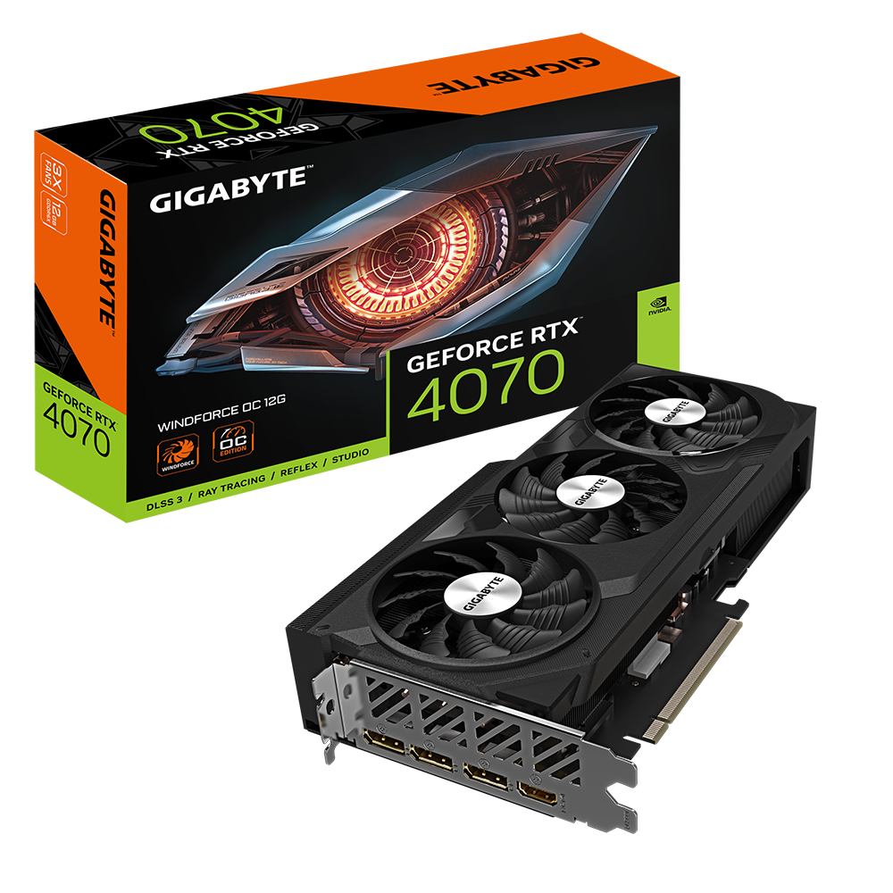 Placa de Video Gigabyte GeForce RTX 4070 WINDFORCE OC 12G 12GB GDDR6X ...