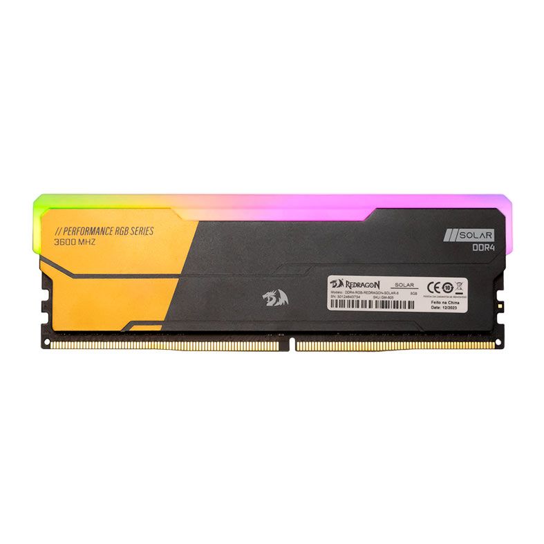 Memória Redragon Solar RGB 16GB DDR4 3600Mhz CL18 - GM-806 - GK ...