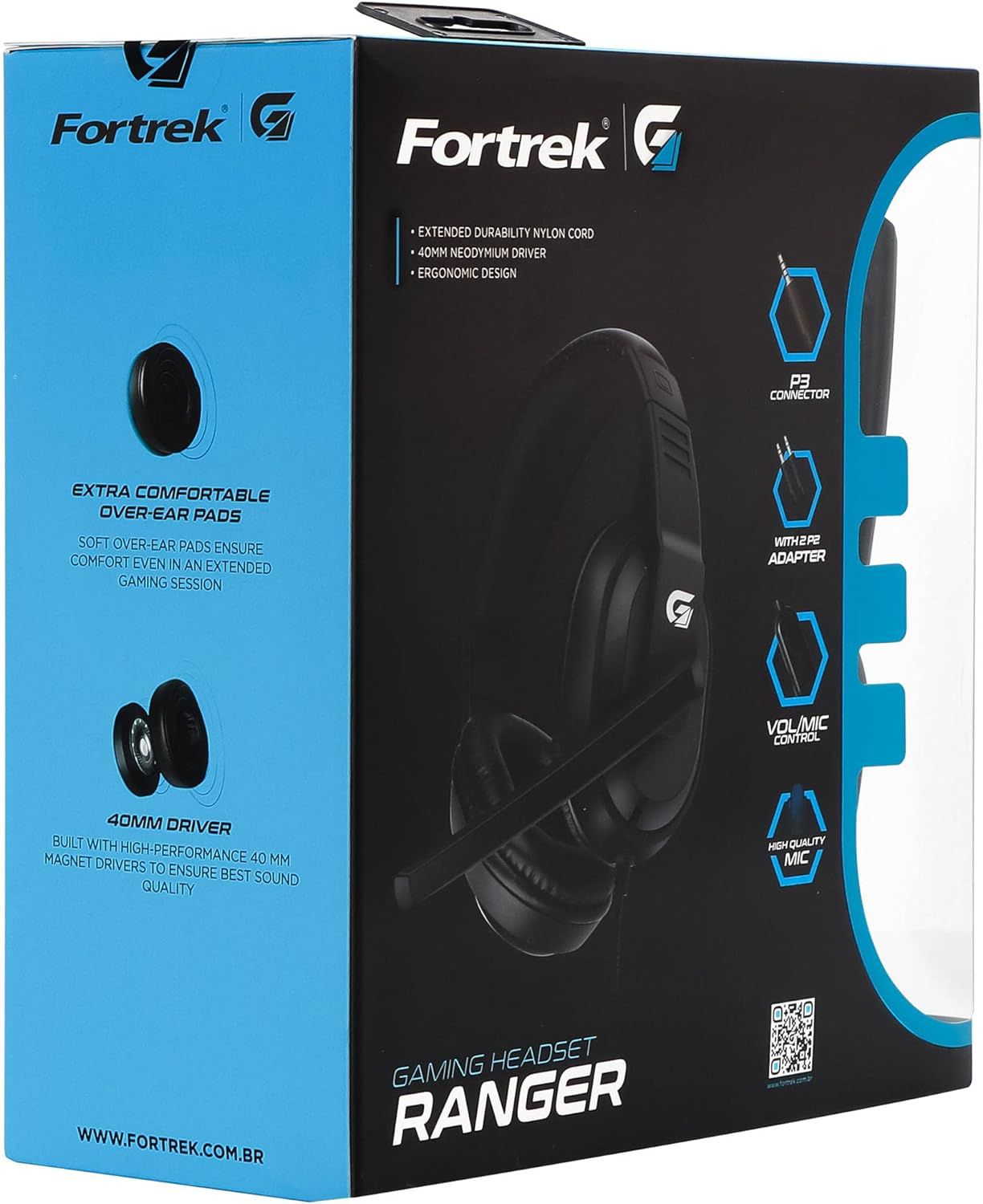 HEADSET GAMER RANGER C/ MICROFONE FORTREK - LCH INFORMATICA E PAPELARIA