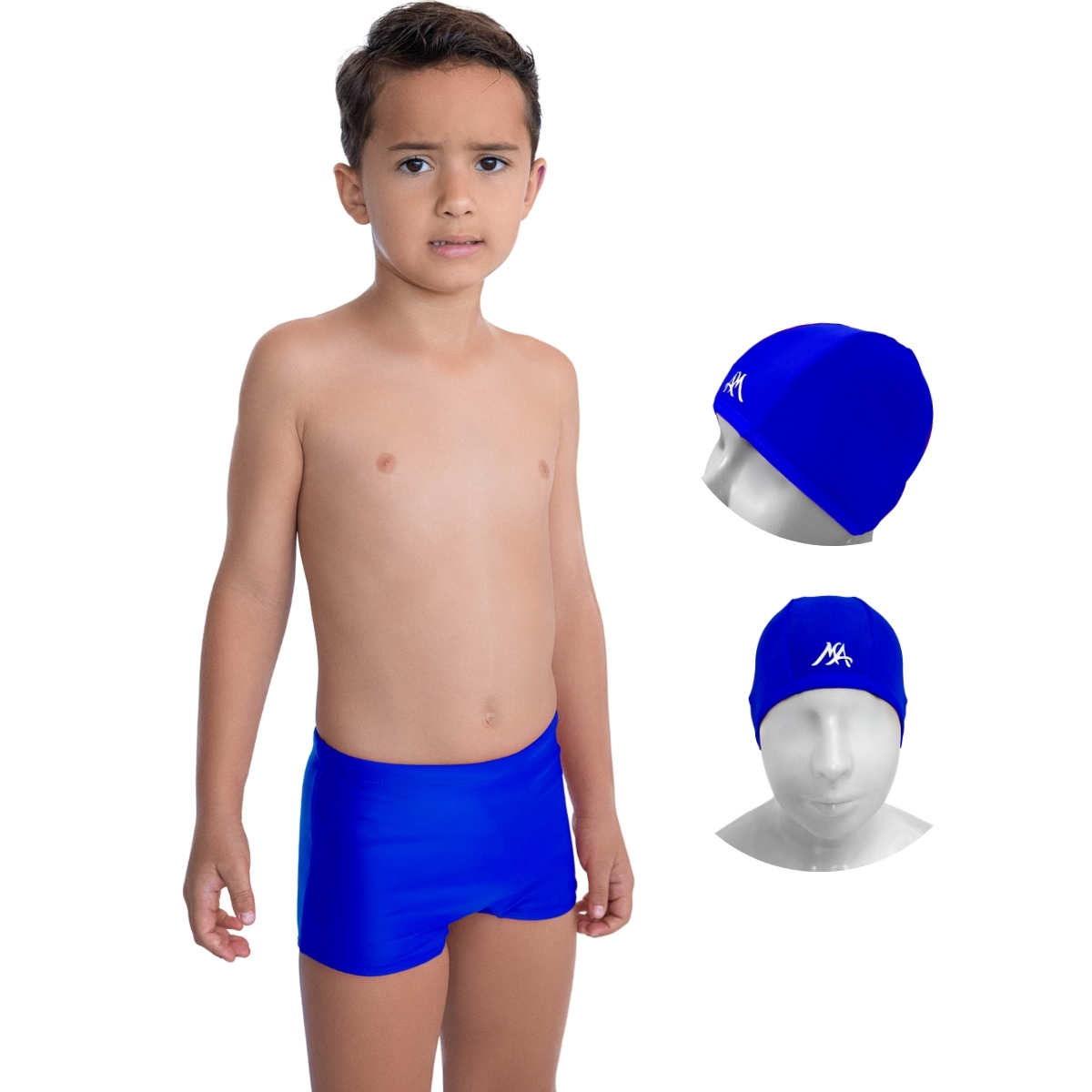 Kit Infantil Sunga Boxer Proteção Solar Uv 50 Cadarço Lisa Basica 2025 ...