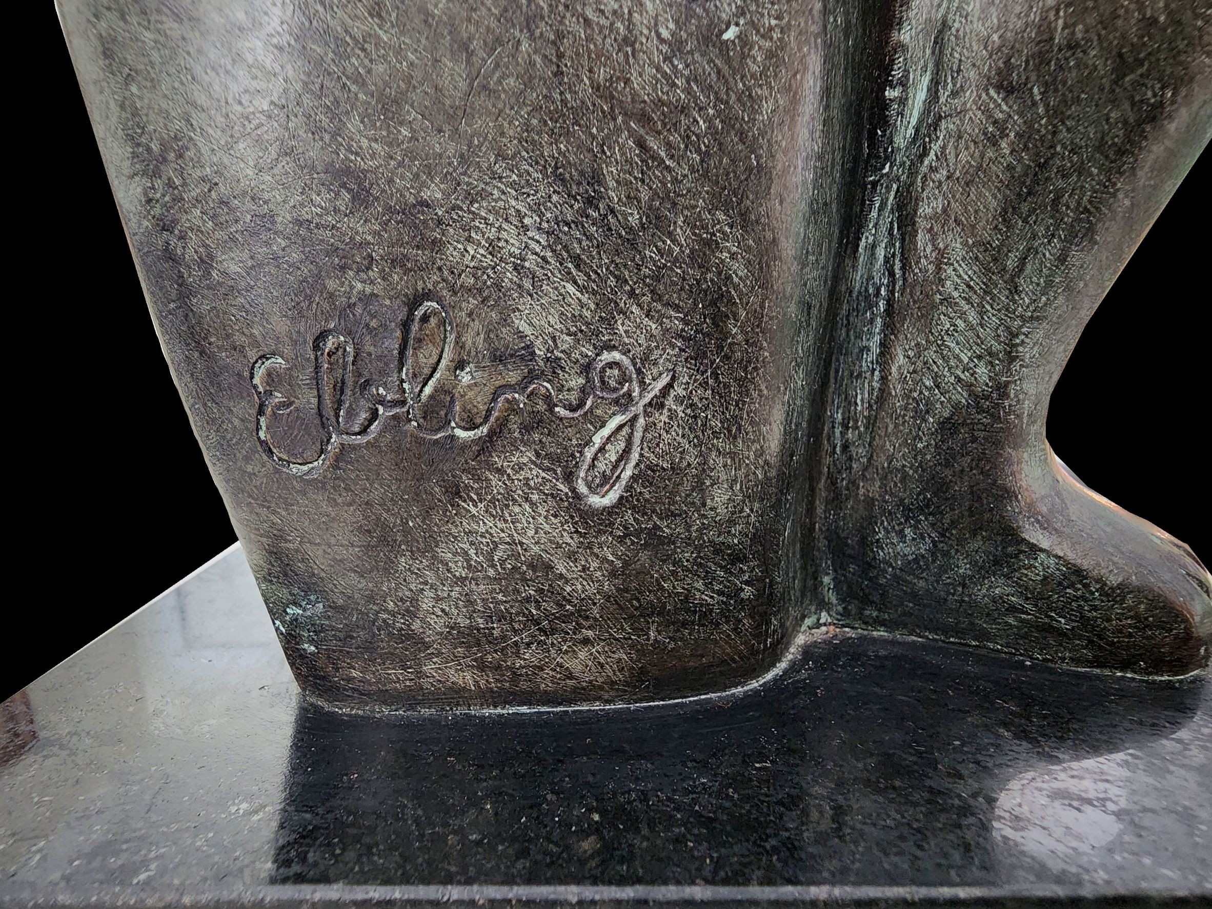 Sonia Ebling - Escultura em Bronze "Casal no colo " . 37x18x18cm (fora ...