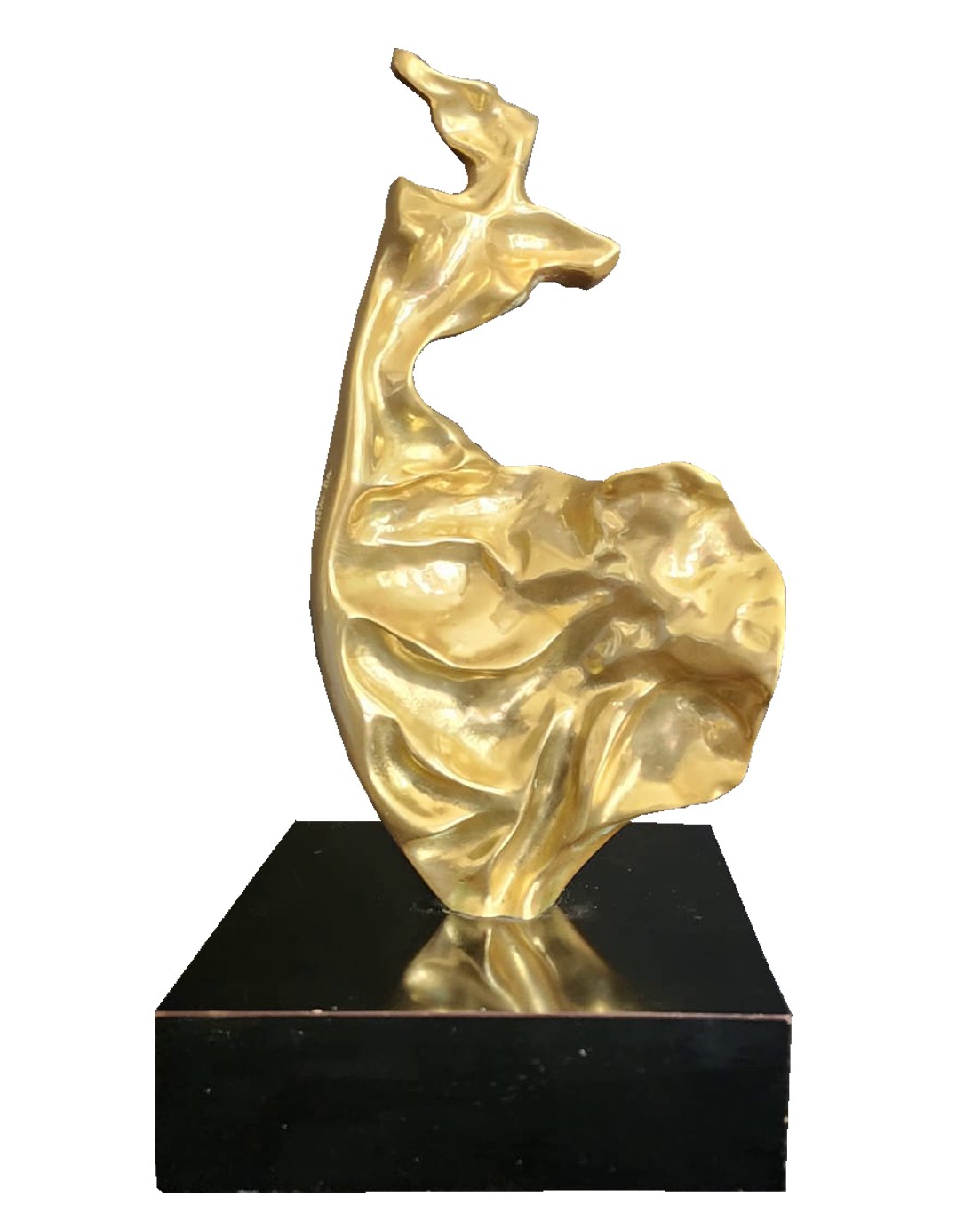 Anita Kaufmann , Escultura Em Bronze , Assinada 16x4x27cm (fora a base ...