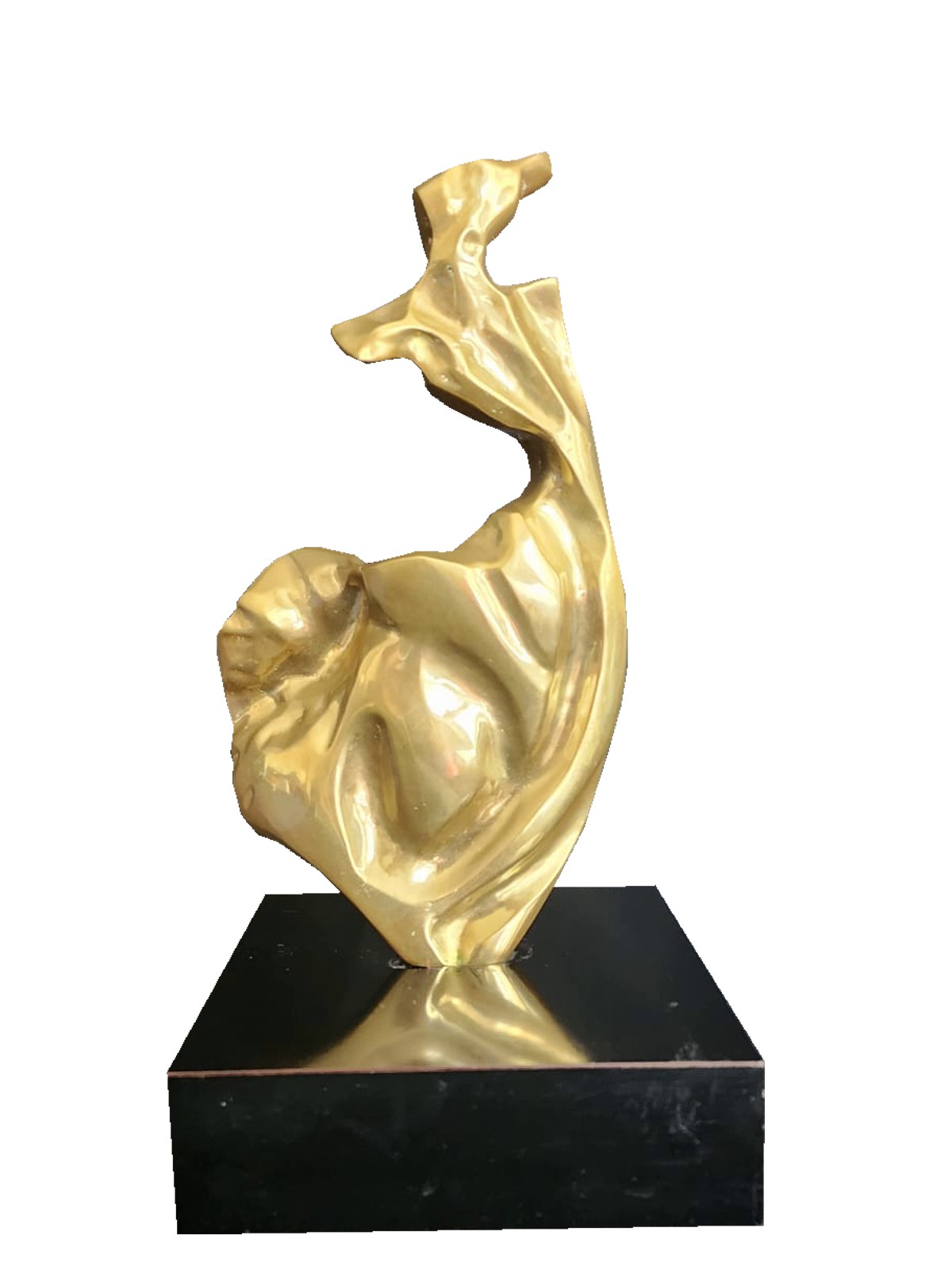 Anita Kaufmann , Escultura Em Bronze , Assinada 16x4x27cm (fora a base ...