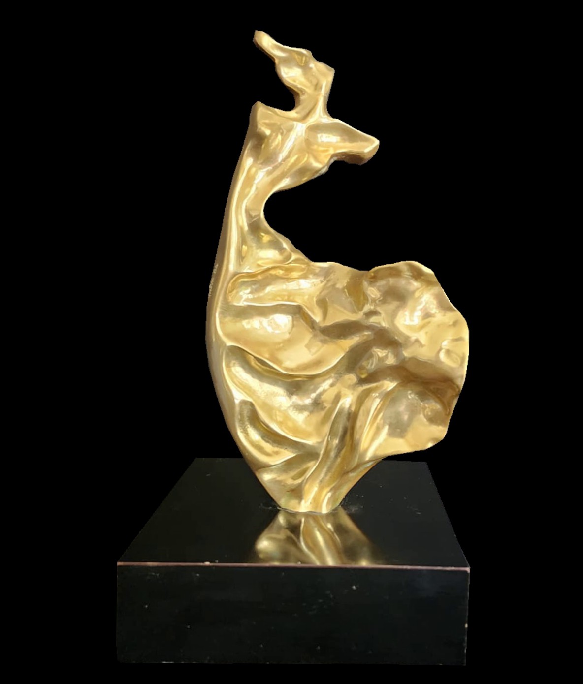 Anita Kaufmann , Escultura Em Bronze , Assinada 16x4x27cm (fora a base ...