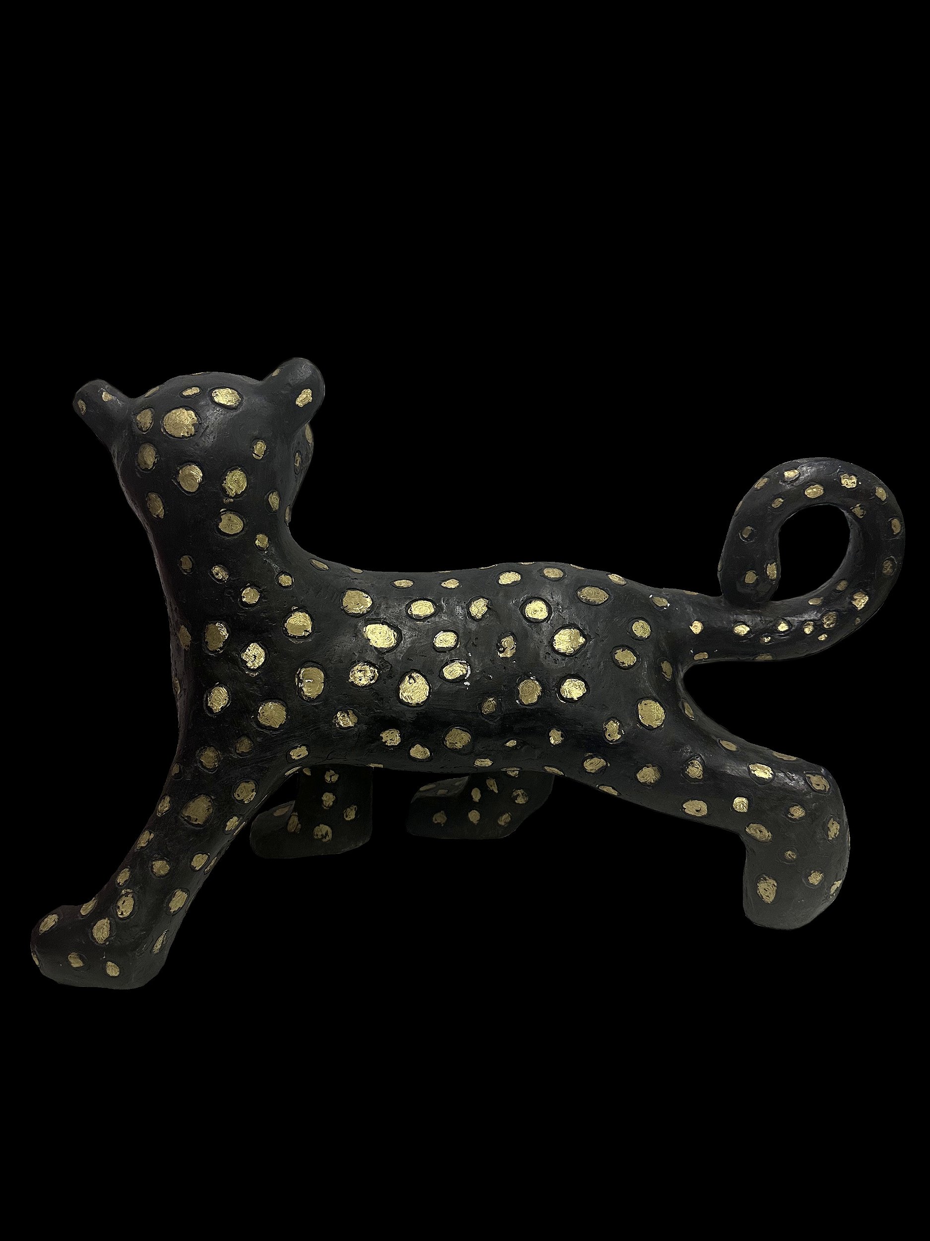 Sônia Ebling - Escultura em bronze patinado representando Onça - ToppoArtes