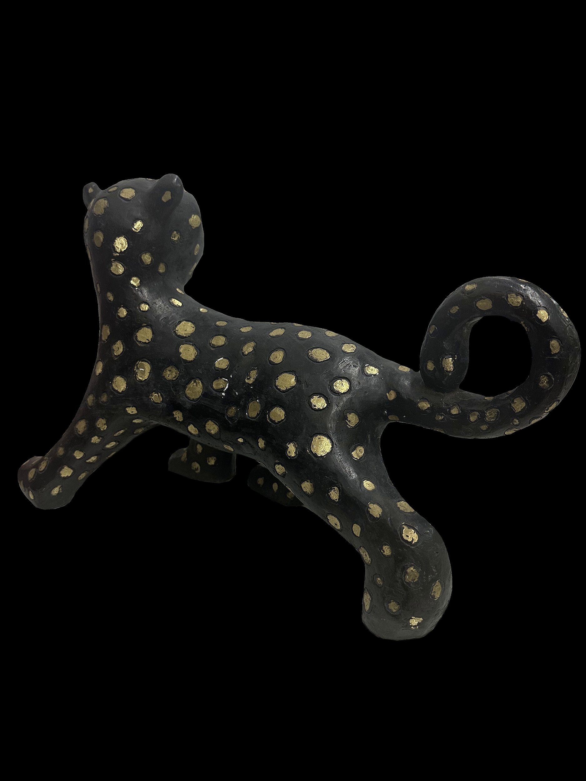 Sônia Ebling - Escultura em bronze patinado representando Onça - ToppoArtes