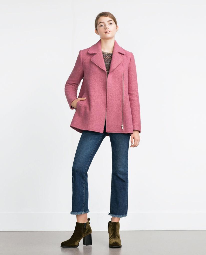 Sobretudo Zara Rosa de Lã - Bhava