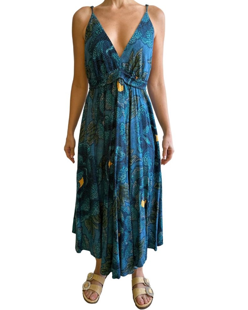 Vestido Farm Azul Estampa - Bhava