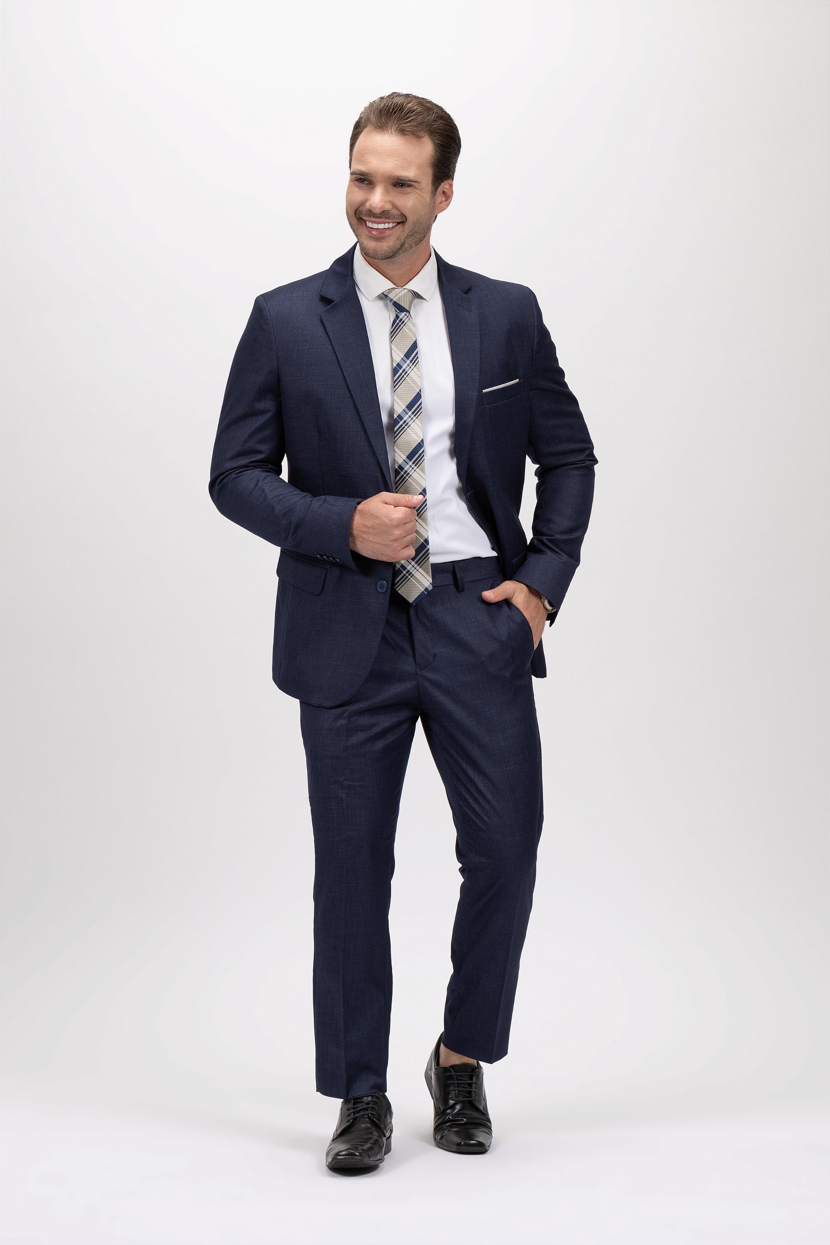 Terno Slim Masculino - Denim Pv OC2218 - Splindid Alfaiataria