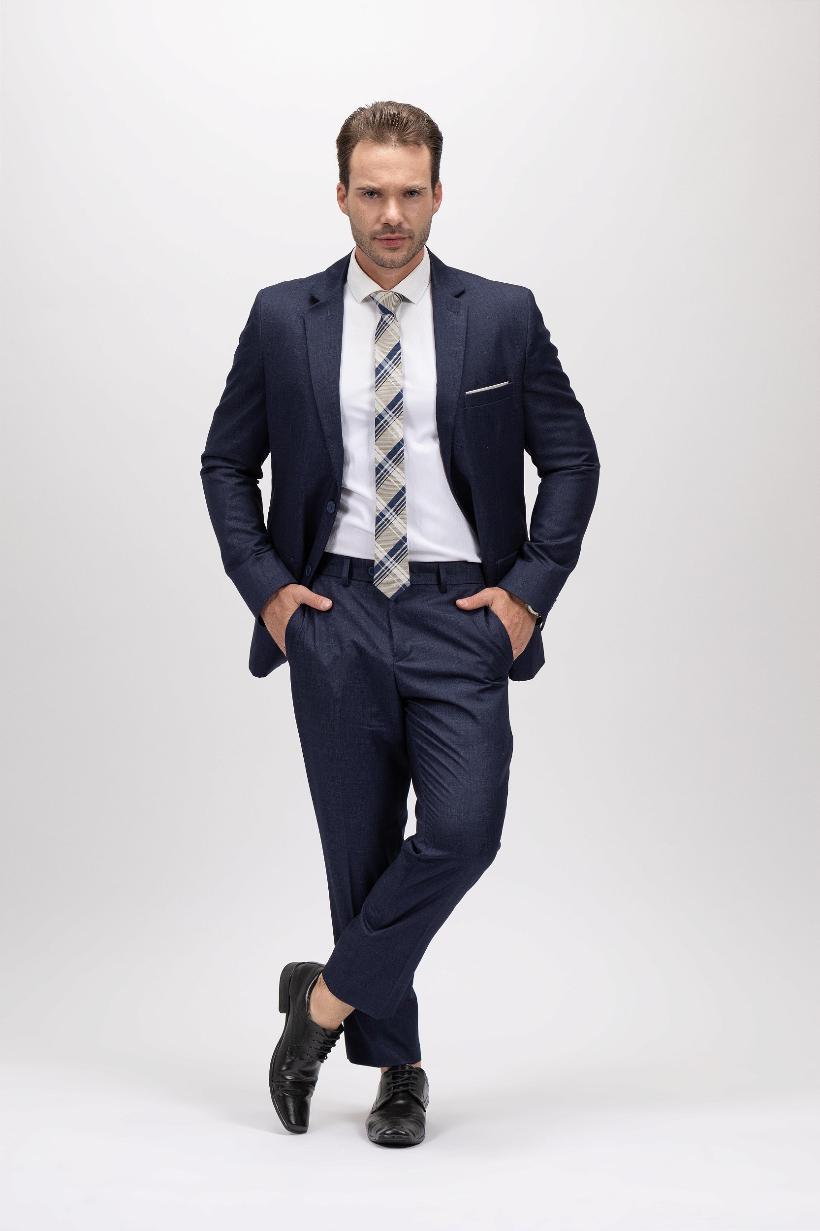 Terno Slim Masculino - Denim Pv OC2218 - Splindid Alfaiataria