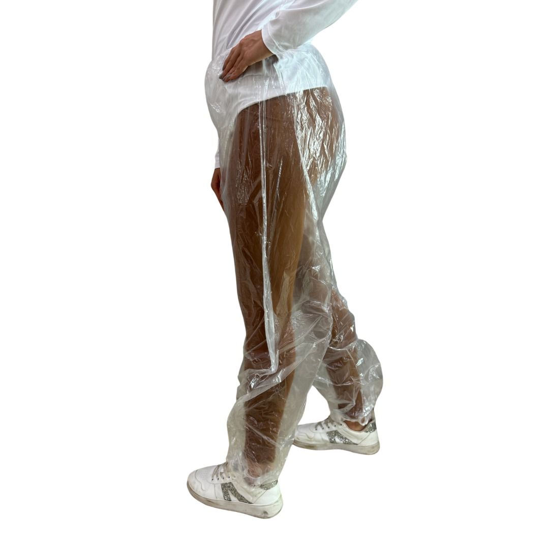 Calça Plástica Descartável Transparente Impermeável - Aradesc