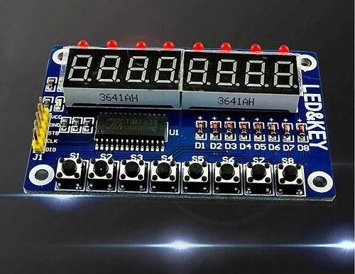 Módulo Display Para Avr Arduino 8bits Digital Led Tm1638 Nova Trida EletrÔnica 3501