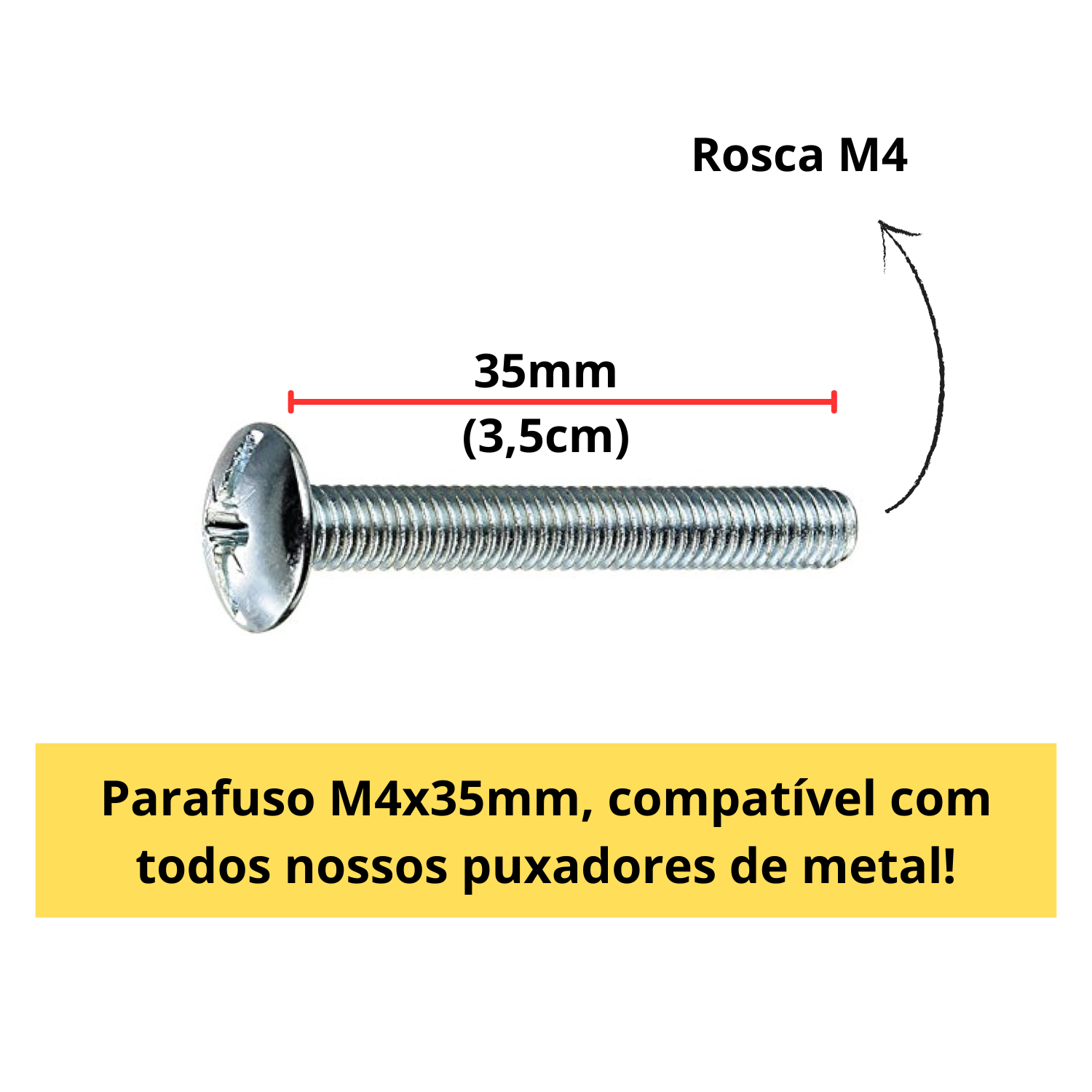 Parafuso M4x35mm Flangeado Zincado - Revitalar