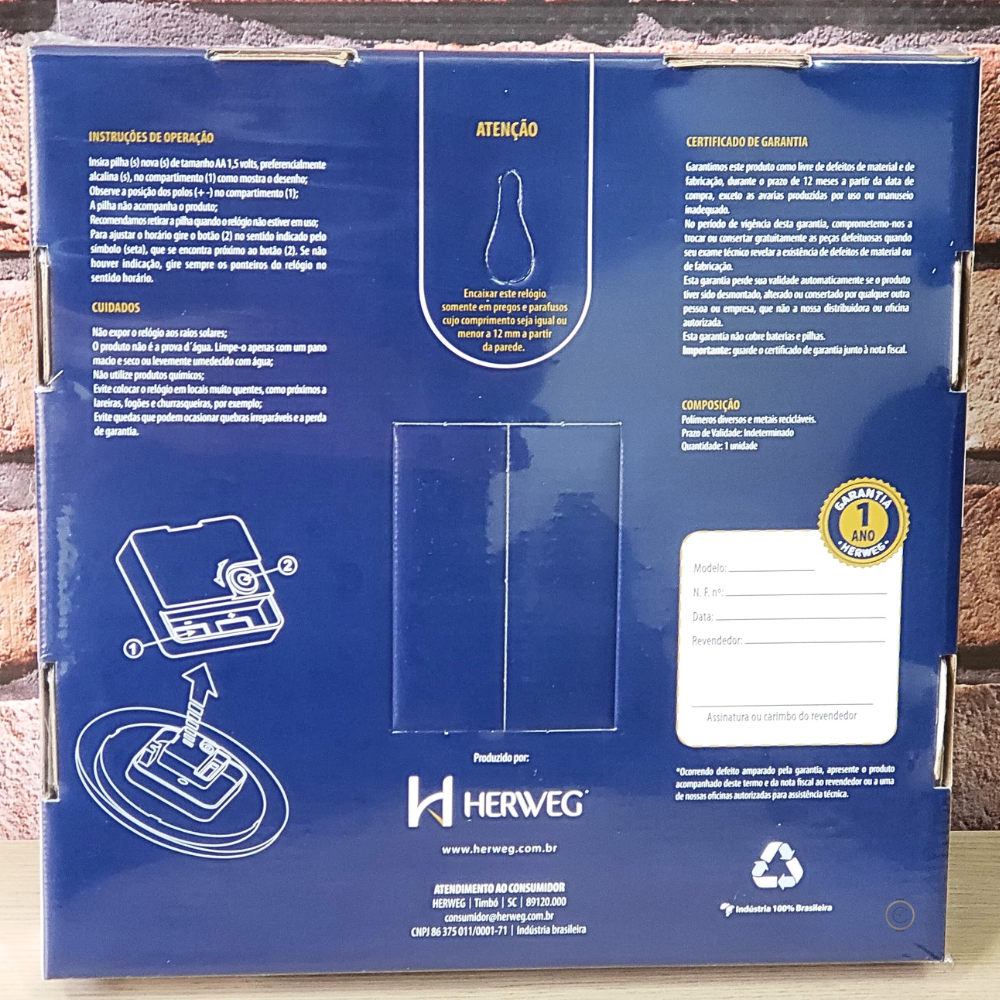 Relógio de Parede Quartz Analógico Redondo Turqueza Pantone 313 6126 ...