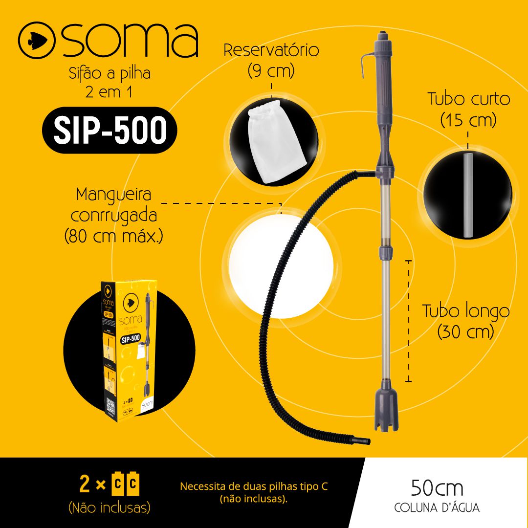 SIFAO A PILHA SOMA SIP-500 - Garagem do Aquarismo