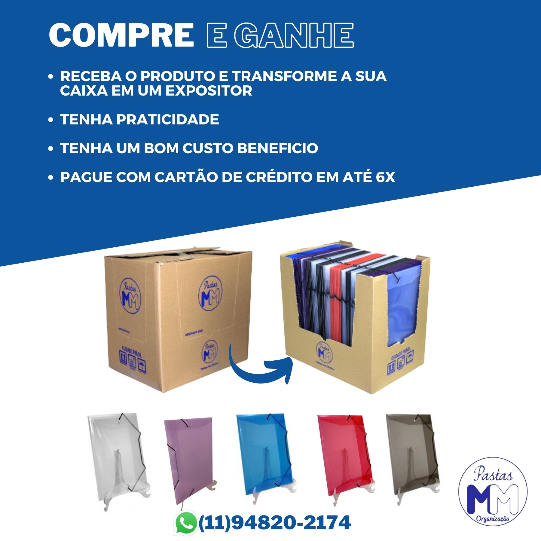 Pasta Escolar Kit 100un Escolar Papelaria Escritório Atacado Revenda ...